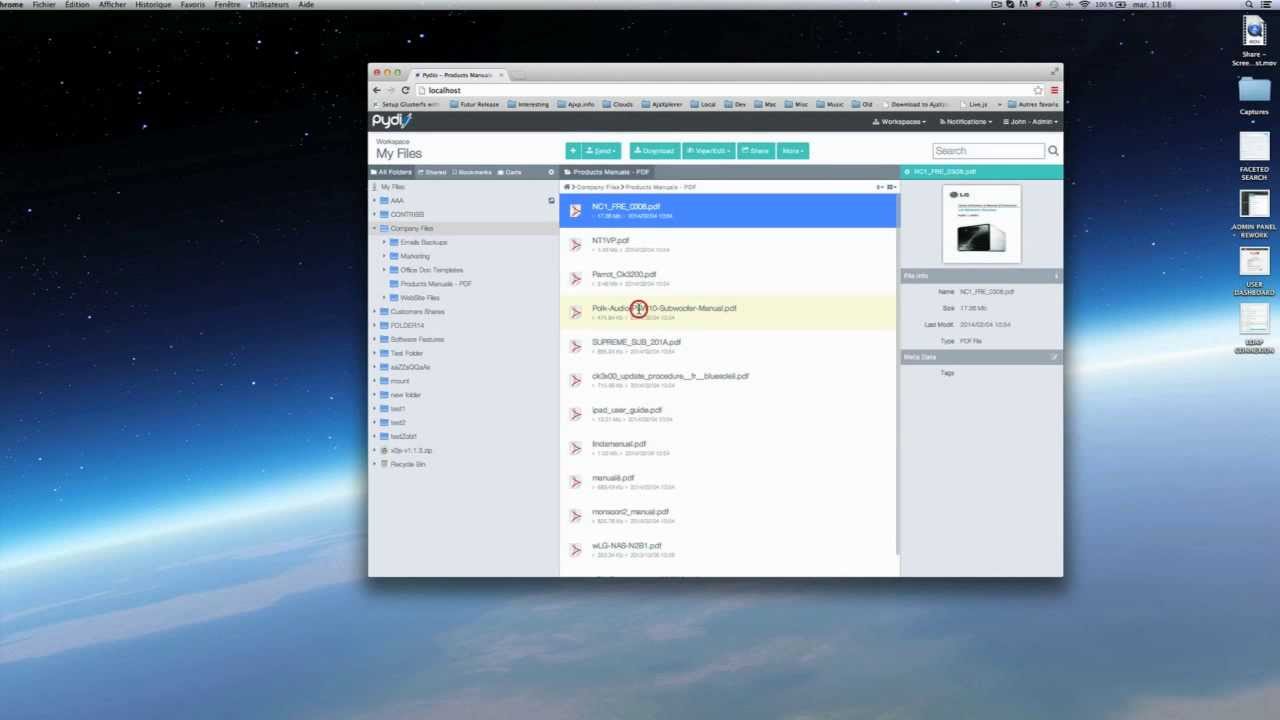 Sharing folders with Pydio - YouTube
