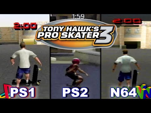 Tony Hawks Pro Skater 3 : PS1 vs PS2 vs N64 Comparison