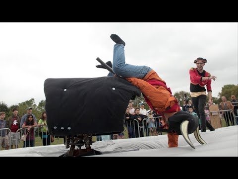 Funny mechanical bull riding fails – Fail compilation - YouTube