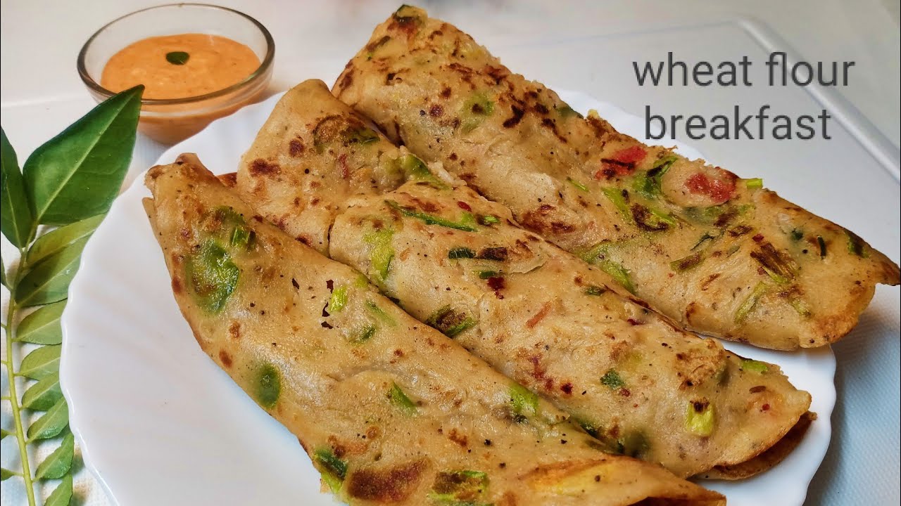 10 minute breakfast recipe | Wheat flour healthy breakfast | Easy less ...