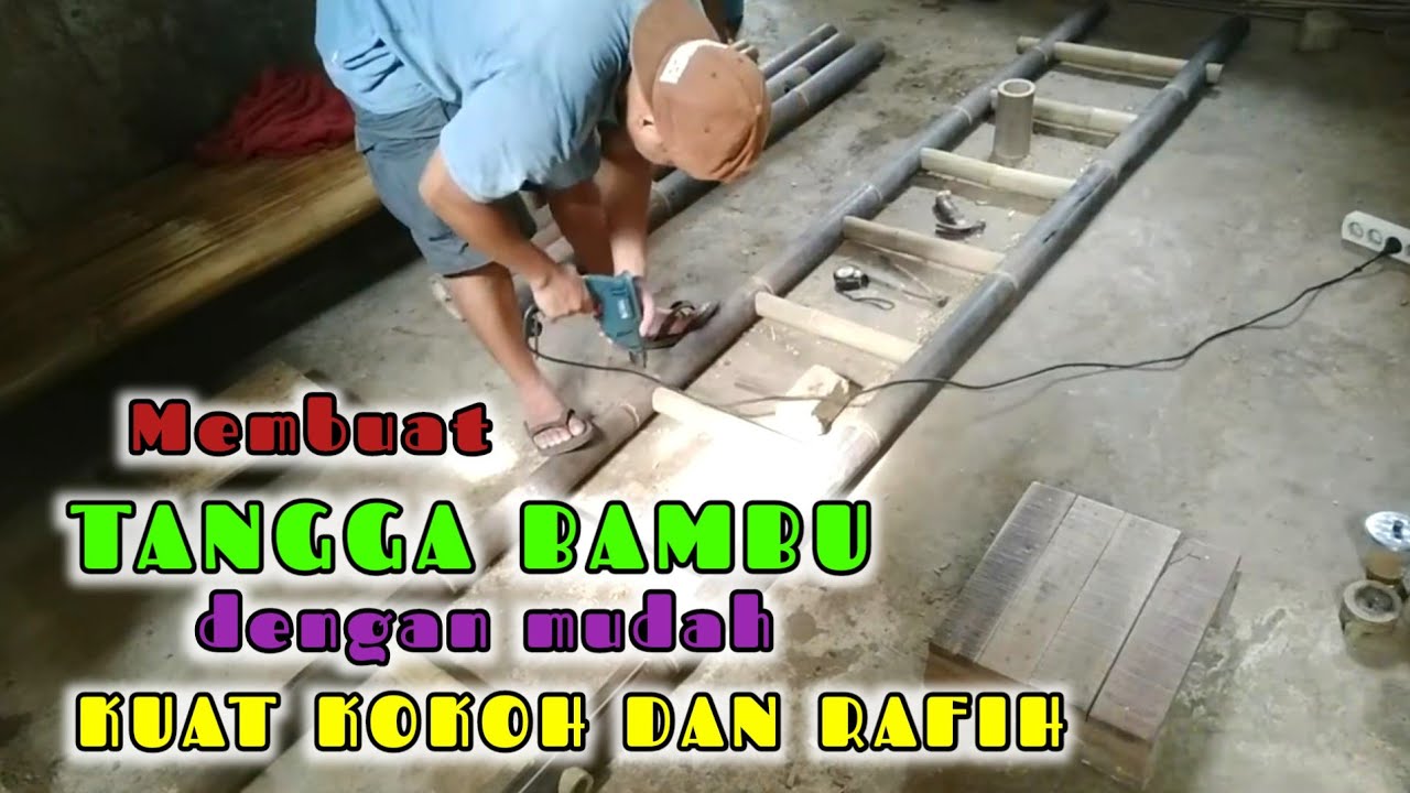 Cara membuat tangga bambu - YouTube