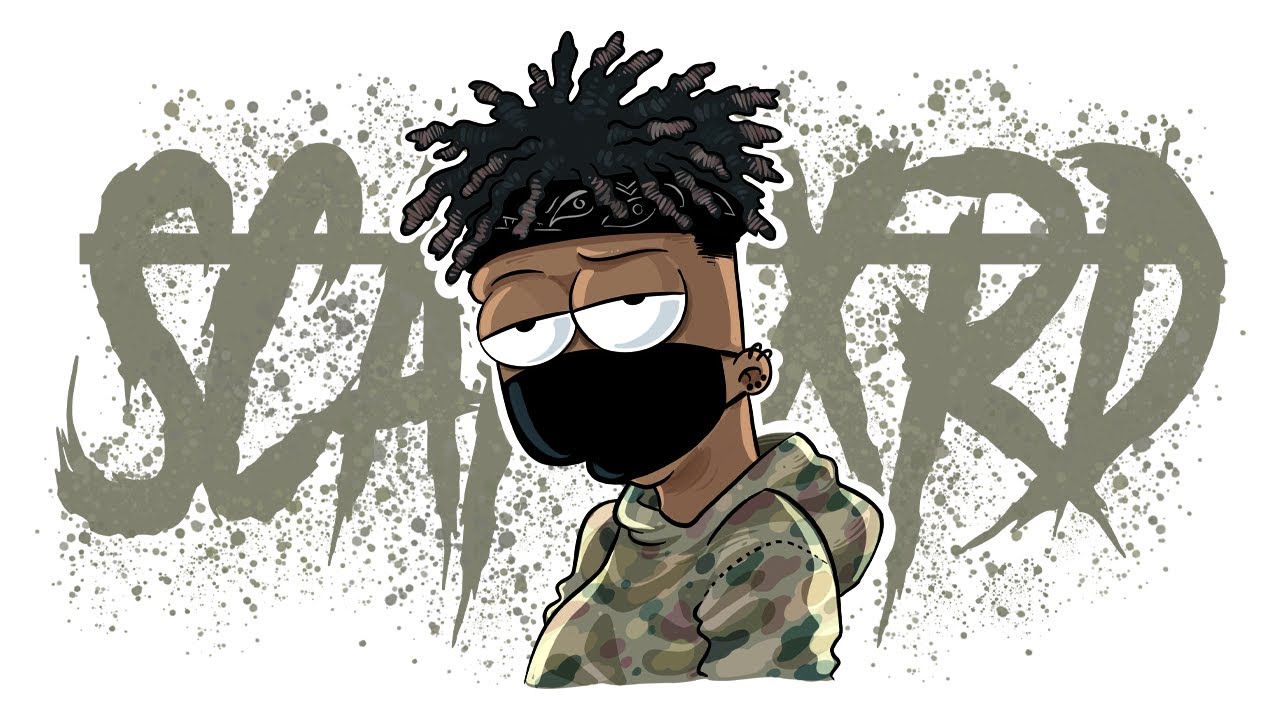 how to draw Scarlxrd Simpson - YouTube