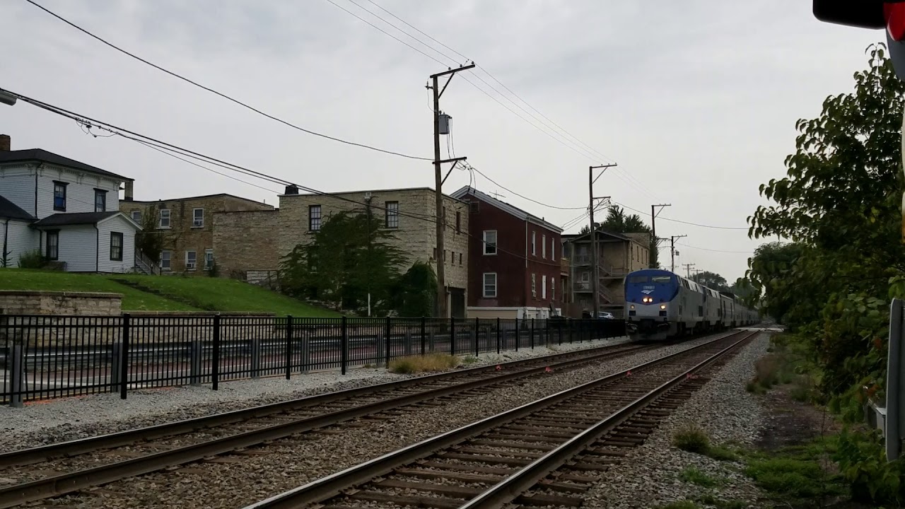 Amtrak's Texas Eagle, Train #22, flies through downtown Lockport, IL ...