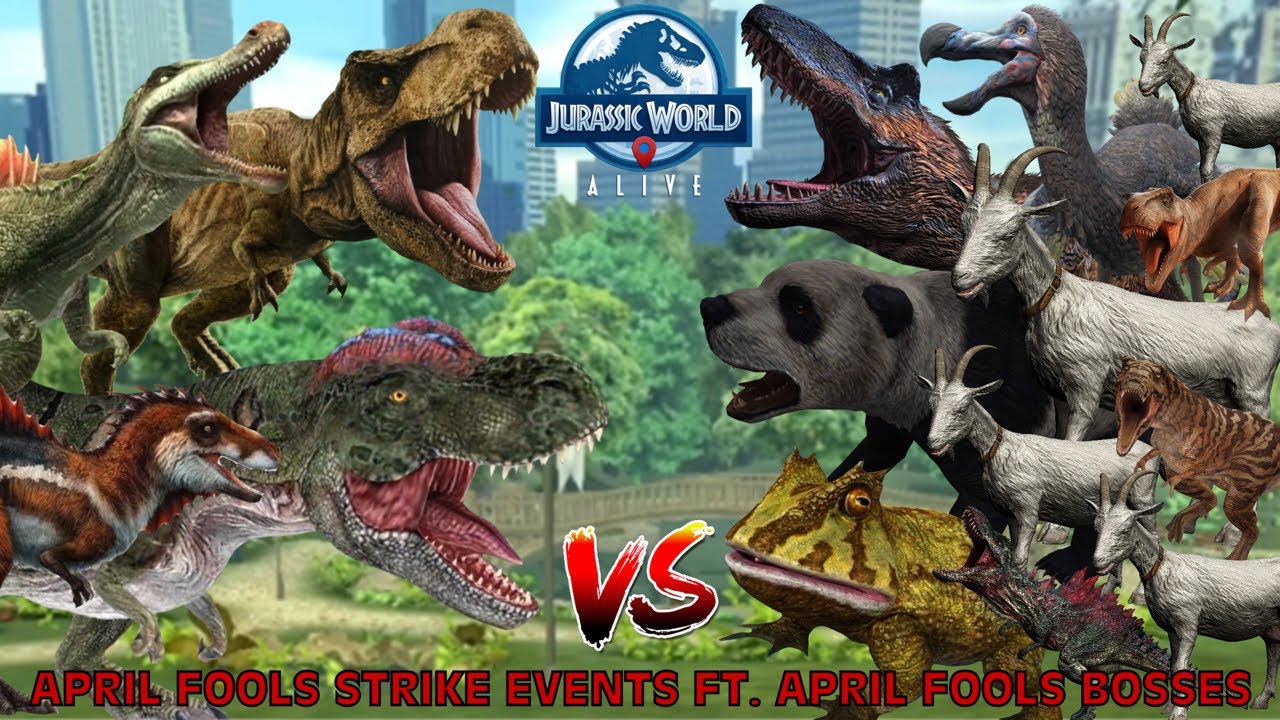 April Fools Strike Events FT. April Fools Bosses - Jurassic World Alive ...