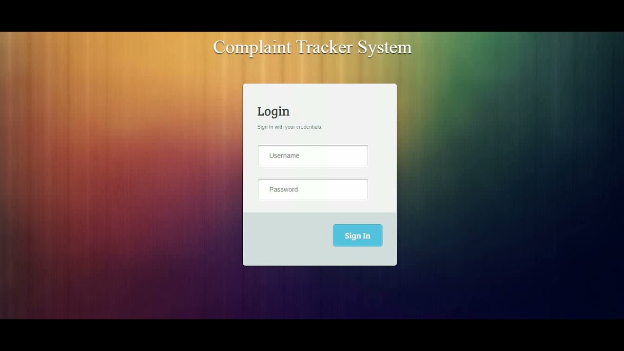 Complaint Tracker System Software Demo Web Application - YouTube