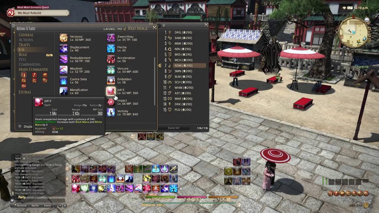 FFXIV Stormblood - ALLE Skills Rotmagier RDM Red Mage - YouTube