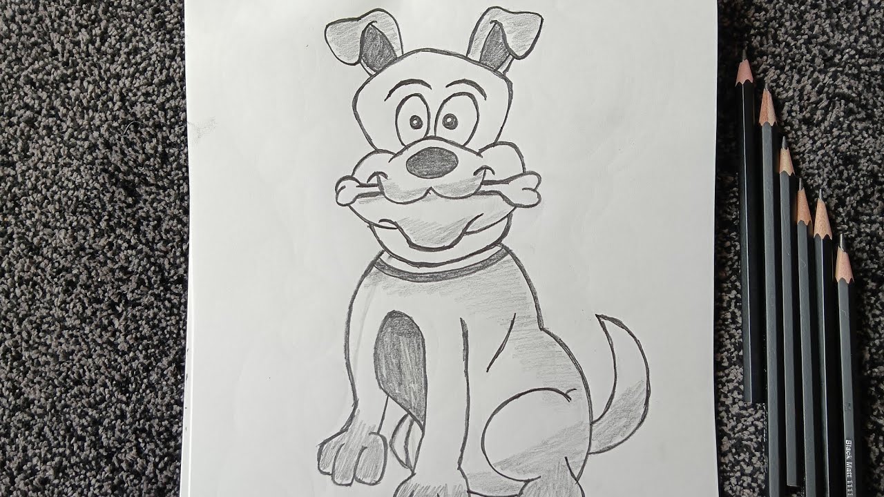 How To Draw Big Dog || Pencil Art || Easy Drawing || Dog Lover || Big ...