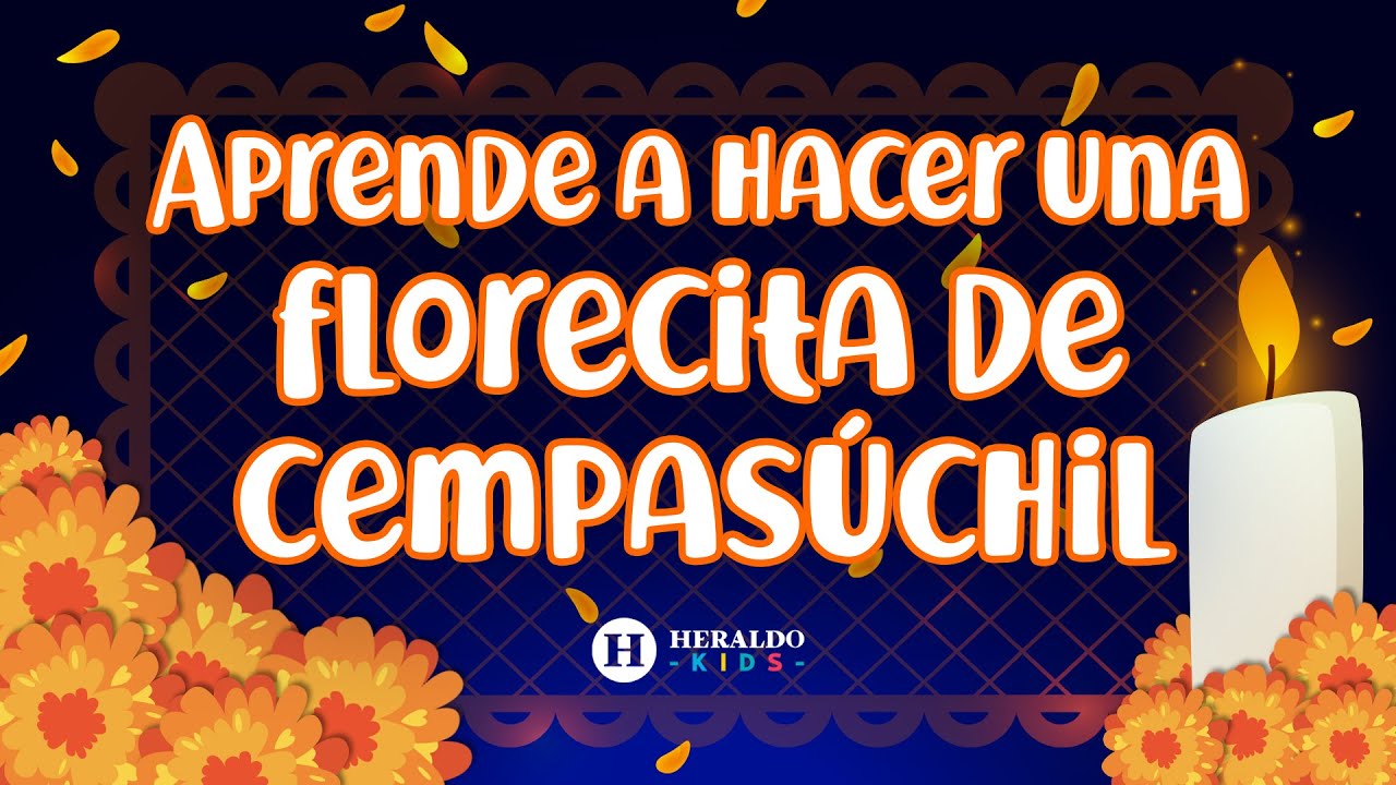 Cómo hacer una florecita de cempasúchil | Actividades para niños - YouTube
