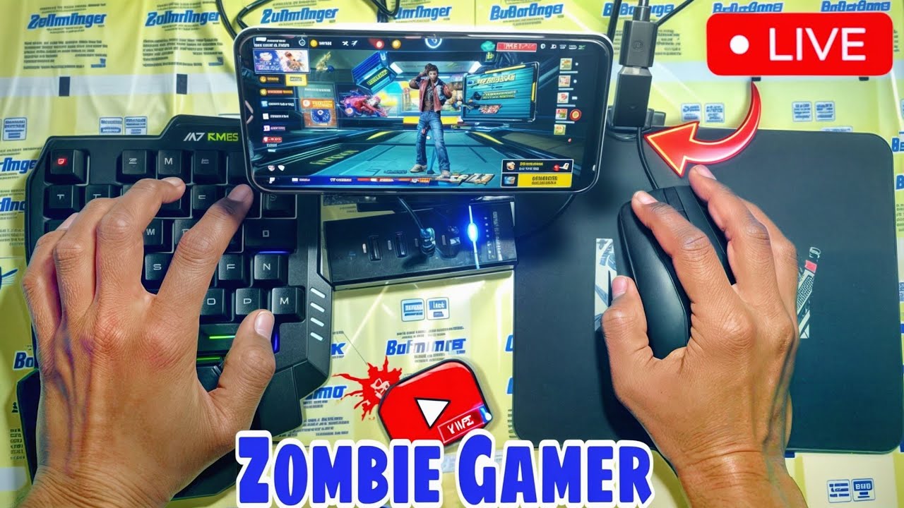 Zombie Gamer Is LIVE STREAM keyboard Mouse Gameplay Free Fire 🔥 - YouTube