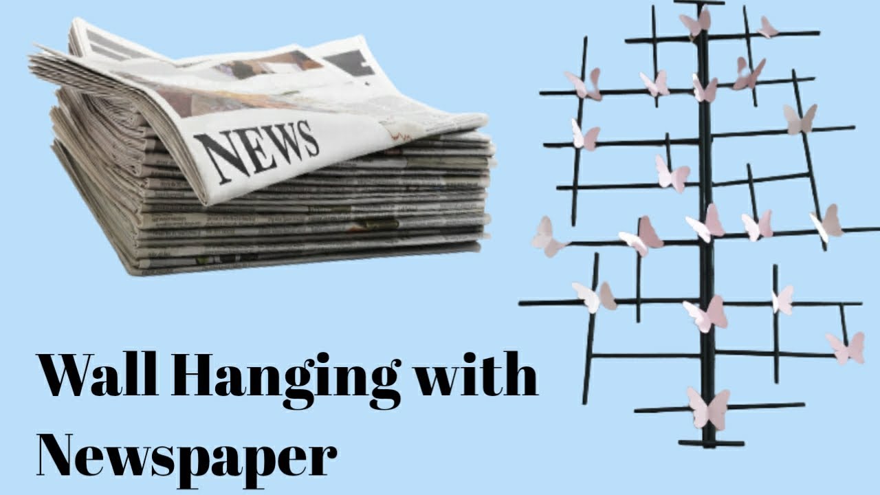 Wall Hanging with Newspaper 😍 - YouTube