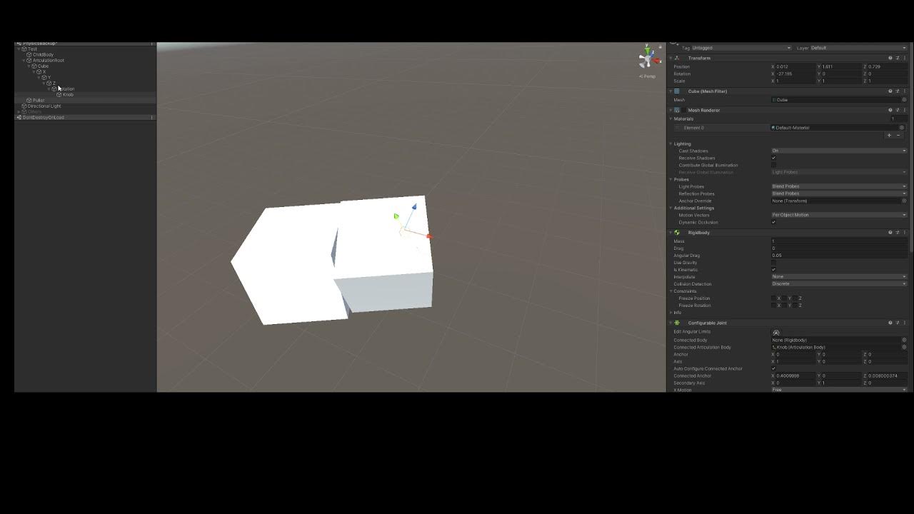 Unity ArticulationBody Bug - YouTube