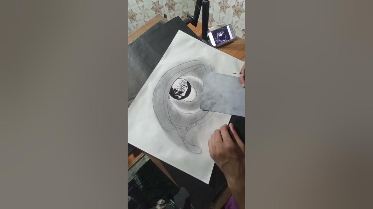 Step By Step Hyper Realistic Eye Drawing Short Drawing Youtube
