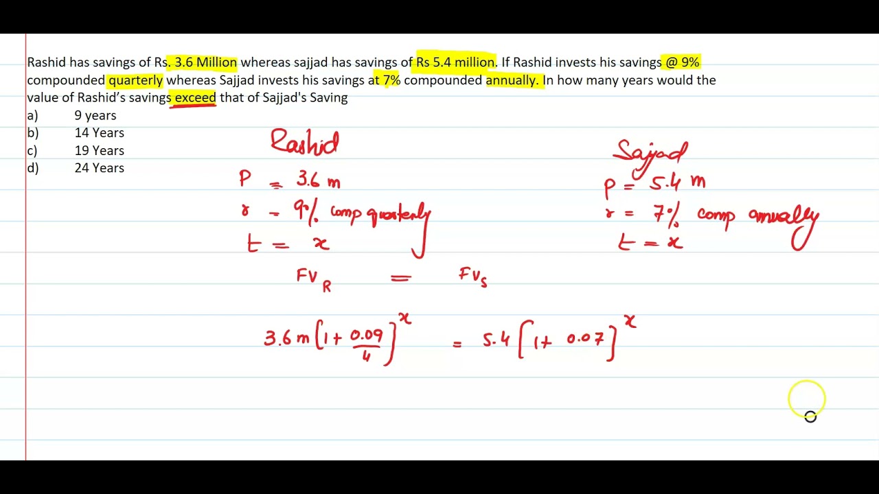 Rashid has savings of Rs 3 6 Million whereas Sajjad - YouTube