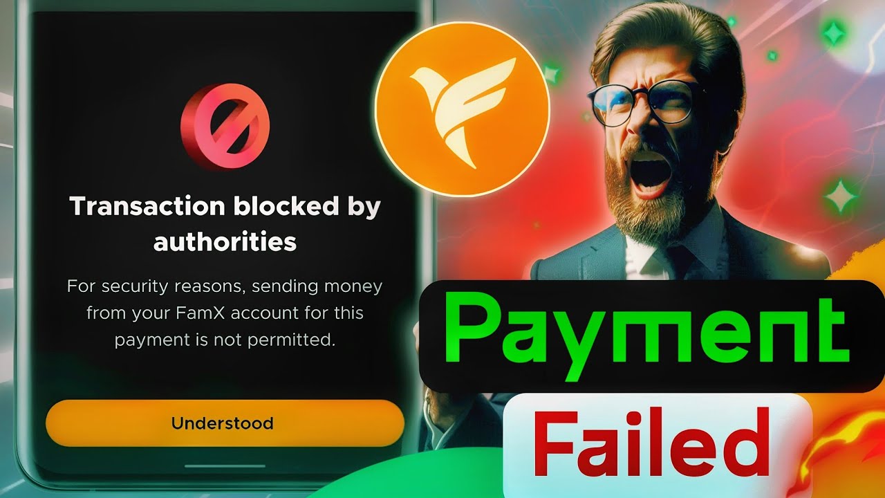 Transaction blocked by authorities fampay problem, fampay payments ...