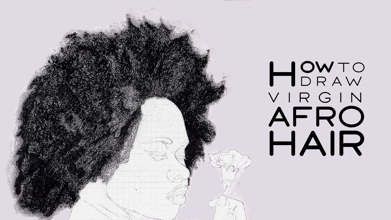 How to Draw Afro Hair | Natural Hair | African American Hair | Curly ...