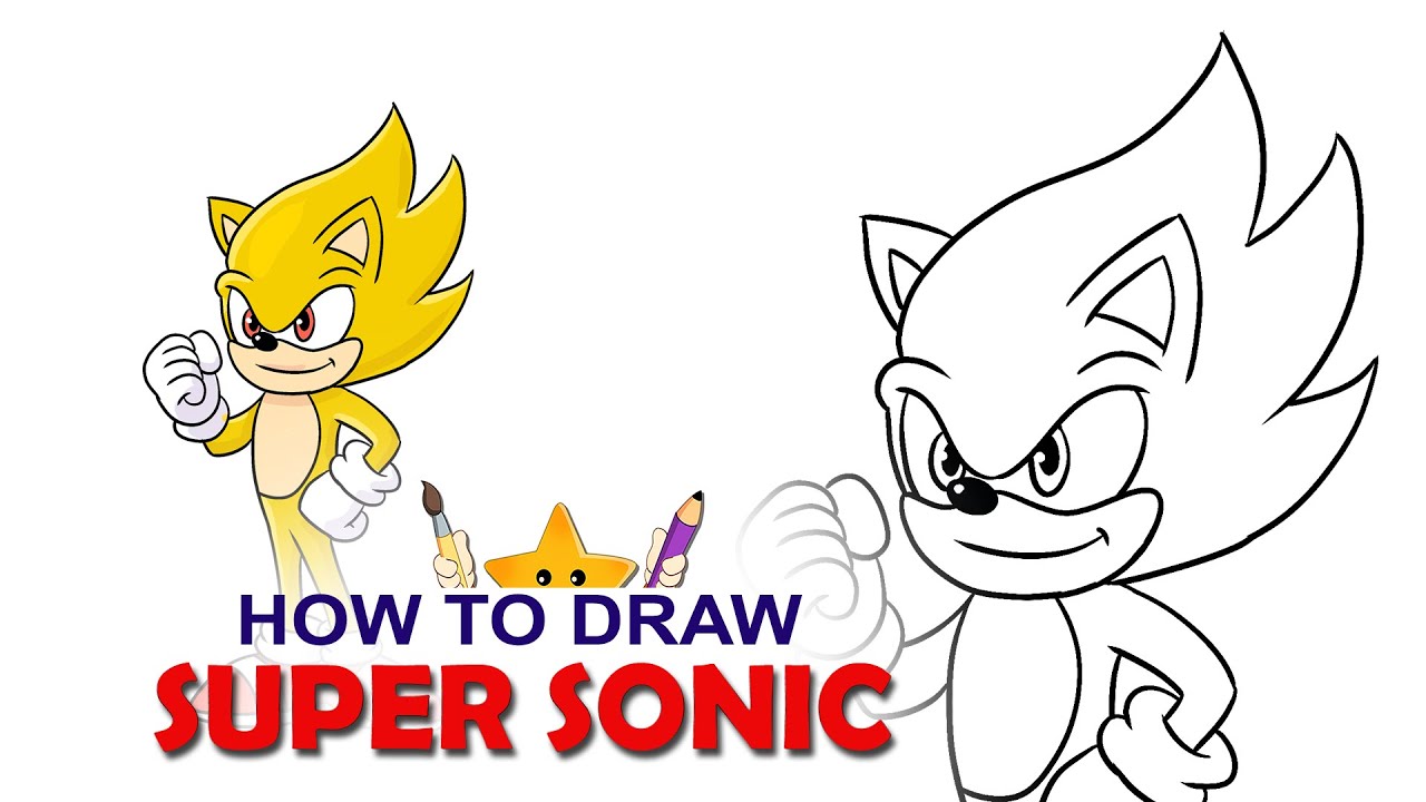 how to draw super sonic | Drawingsupersonic - YouTube