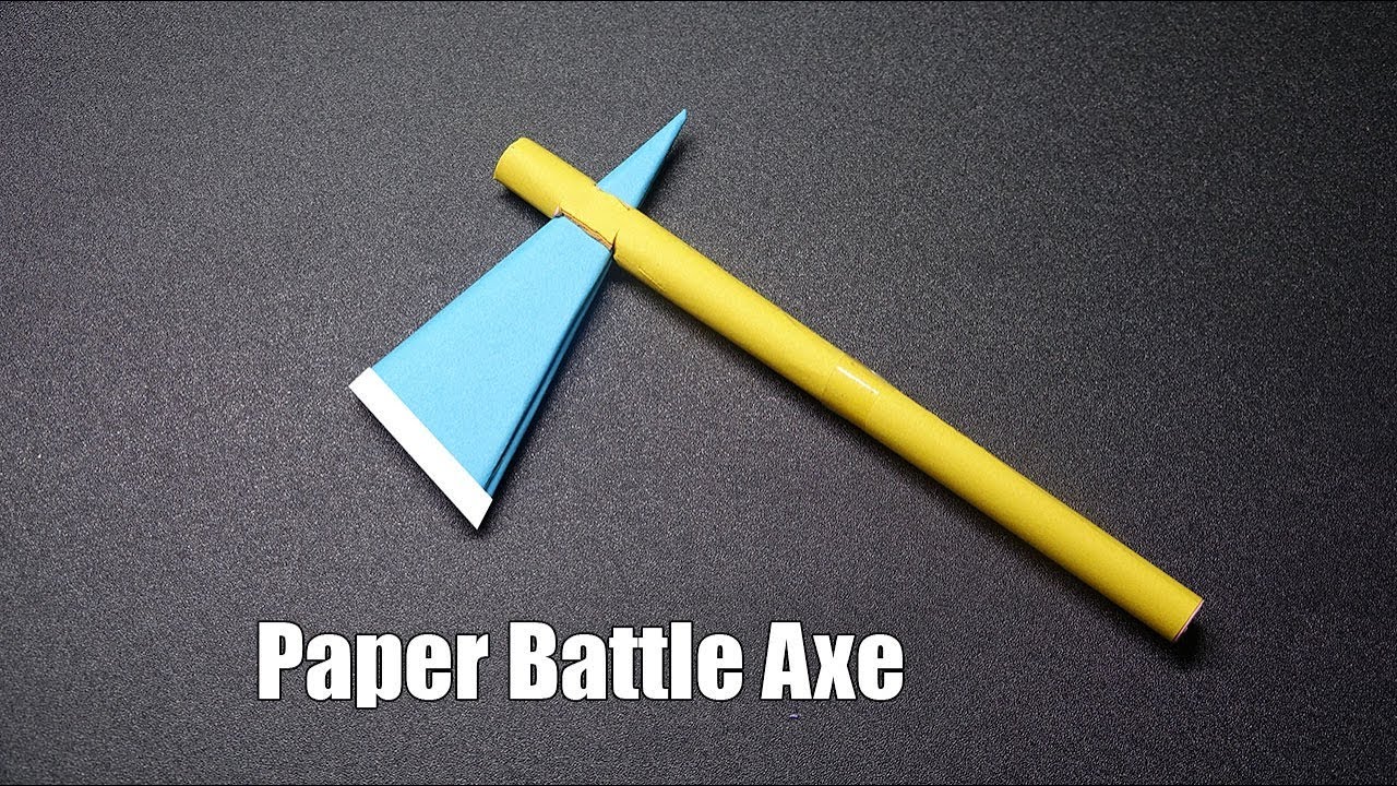 How to Make a Paper Battle Axe PART 2 - Easy Origami Tutorial - DIY ...