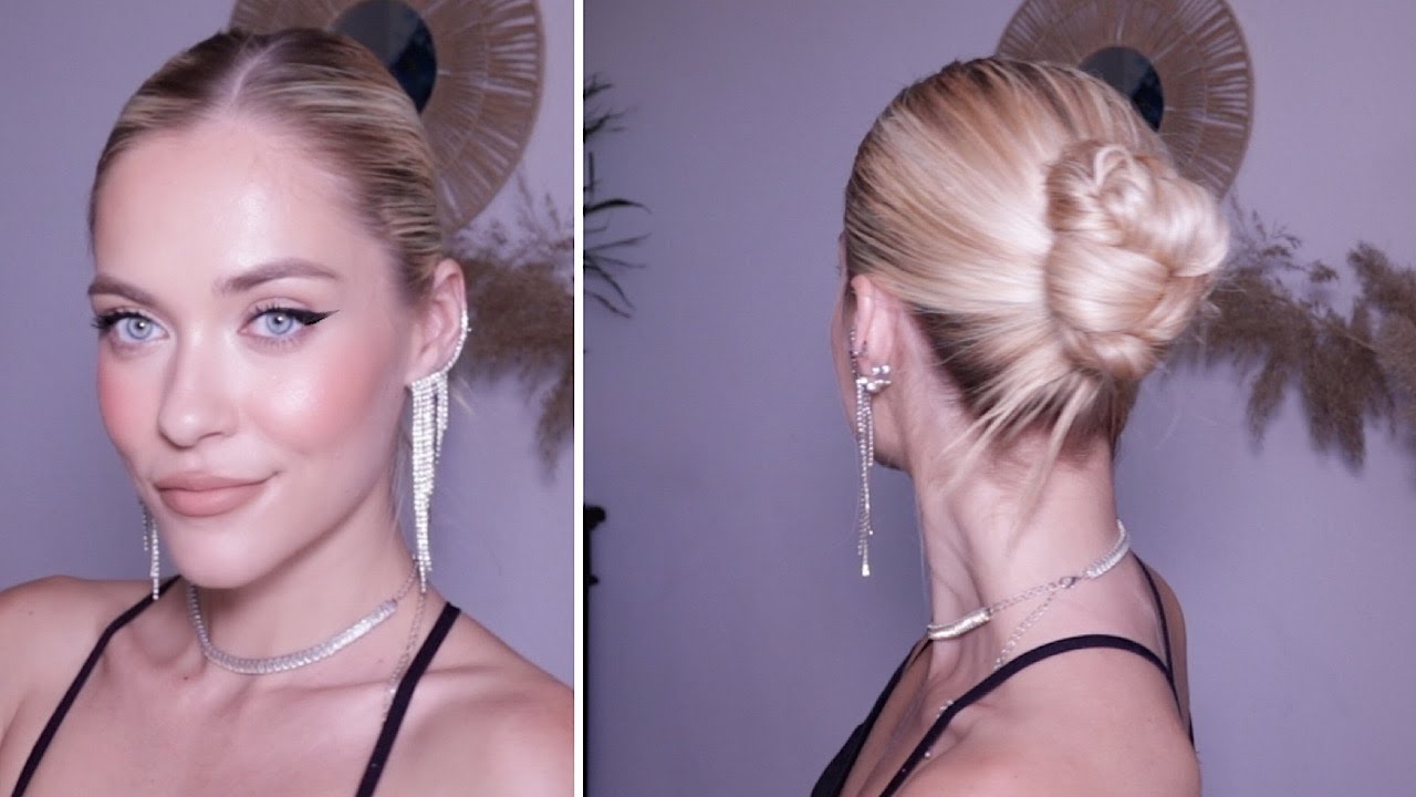 The Easy Sleek Bun Tutorial You Need! - YouTube