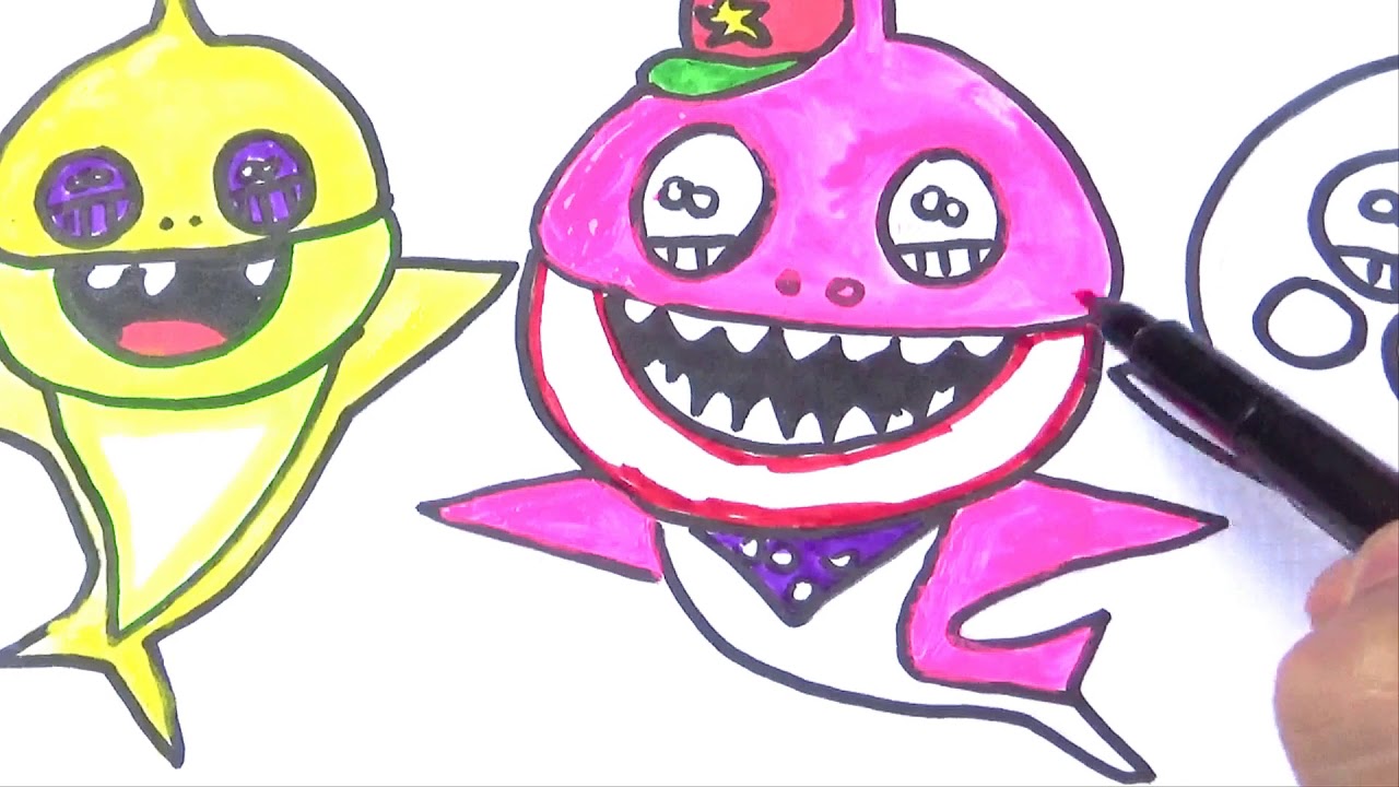 Baby Shark How To Draw For Kids Step by Step - YouTube