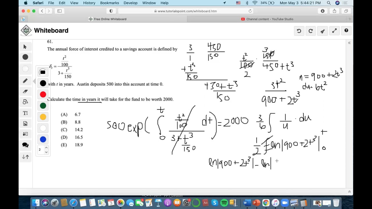 SOA/FM SAMPLE QUESTION #61 - YouTube