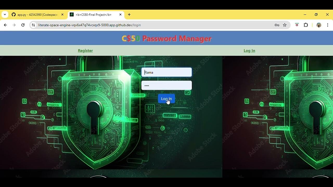 Harvard CS50 Final Project- Password Manager - YouTube