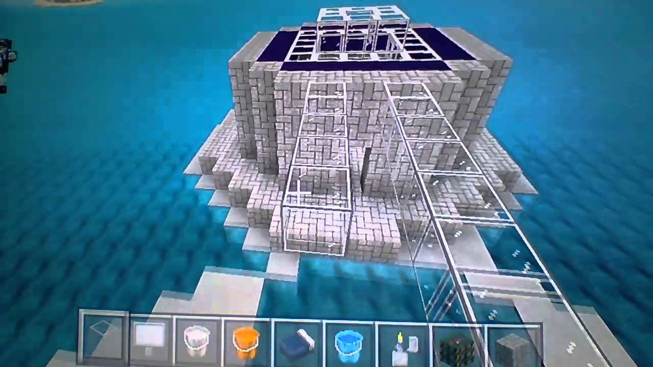 Minecraft - Quick Easy way to Build a house with Glass, lava and water ...