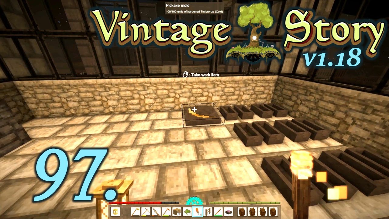 Tin Bronze Pickaxe For The Treasure Hunter - Let's Play Vintage Story 1 ...