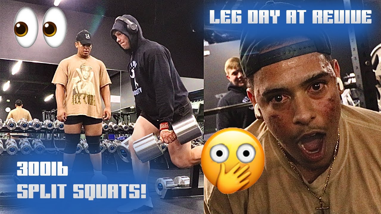MOST INTENSE LEG DAY YOU'LL EVER WATCH AT REVIVE GYM! // FT. BRYCE ...