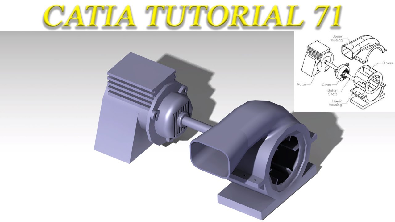 💯 Catia Tutorial # 71 : Blower Full Assembly | Assembly Design - YouTube