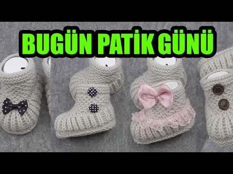 Örgü ile çok pratik yapılabilen bir patik