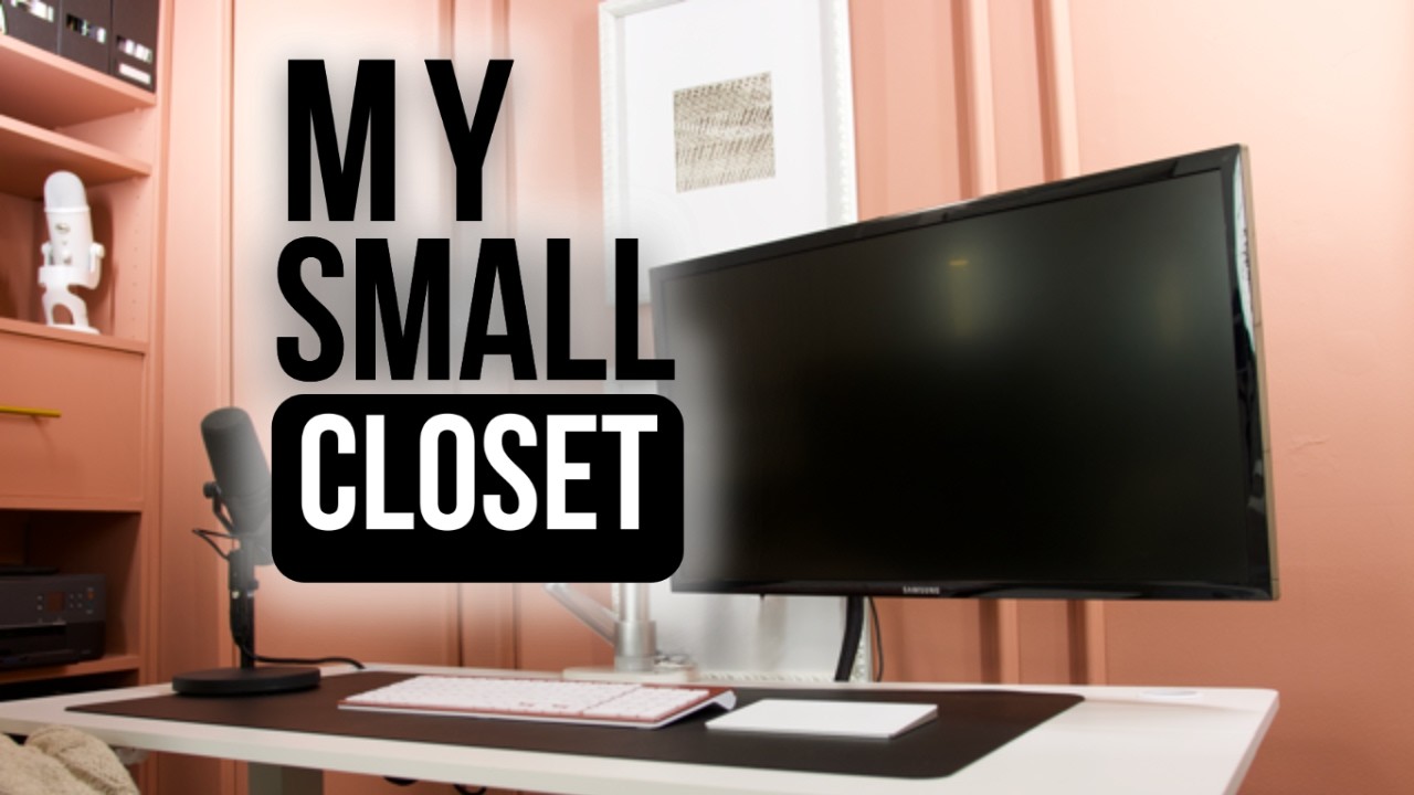 Desk Setup... inside my small closet - YouTube