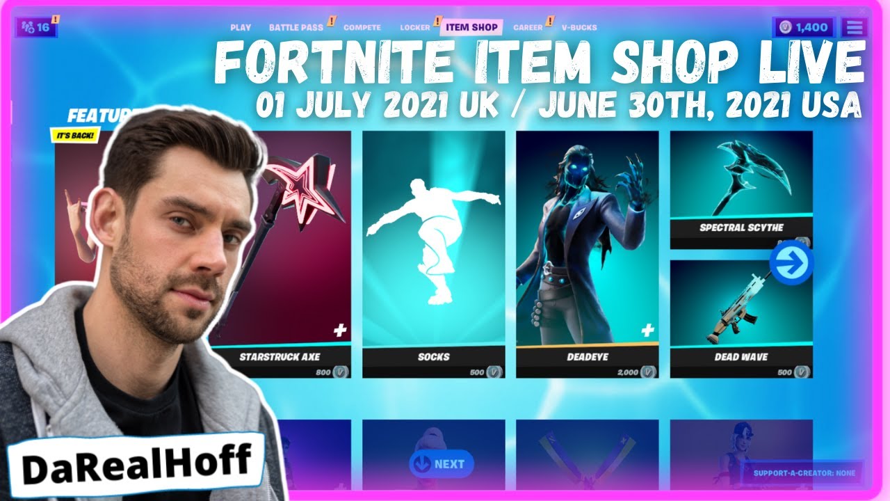 🔴 New Fortnite Item Shop right now LIVE [June 30, 2021 USA / 1 July ...