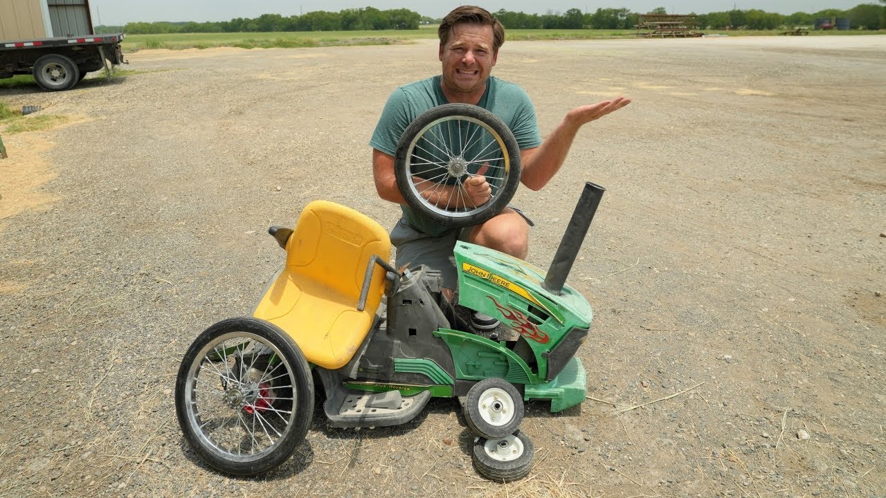 Our race tractor blew up | Starting new project for kids tractors - YouTube