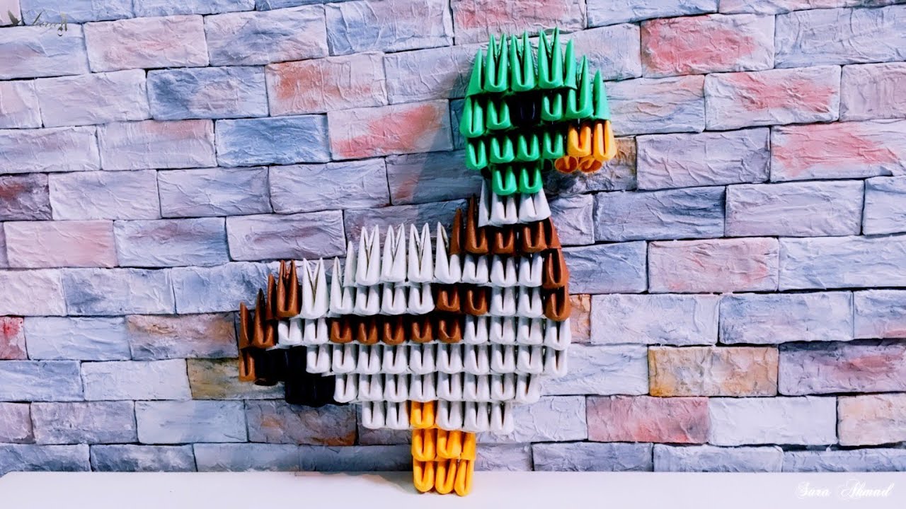 How to make 3d Origami duck - YouTube