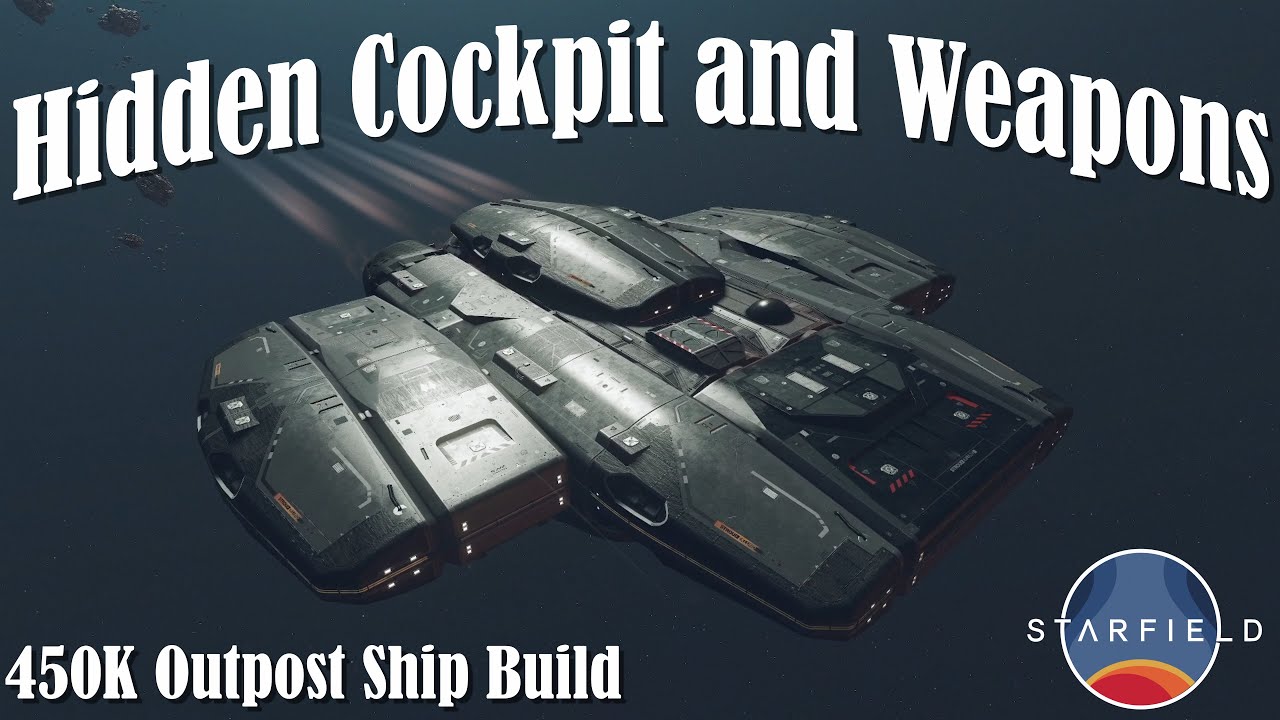 The Raider: Starfield Class B Ship Build. Outpost parts only. Hidden ...