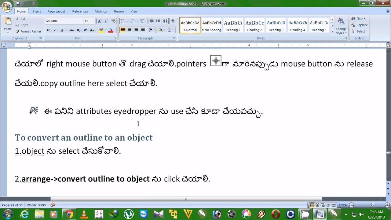 Corel draw tutorials in telugu || Introduction 7 - YouTube