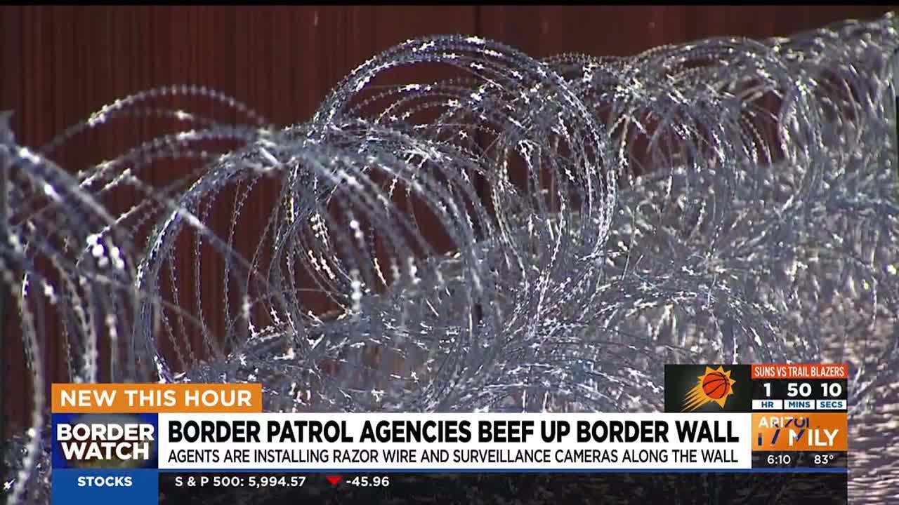 Razor wire, new technology added to border fence at Arizona border ...