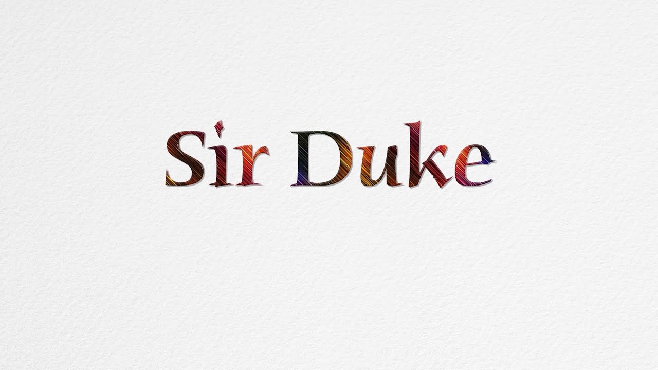 Sir Duke/Stevie Wonder - YouTube