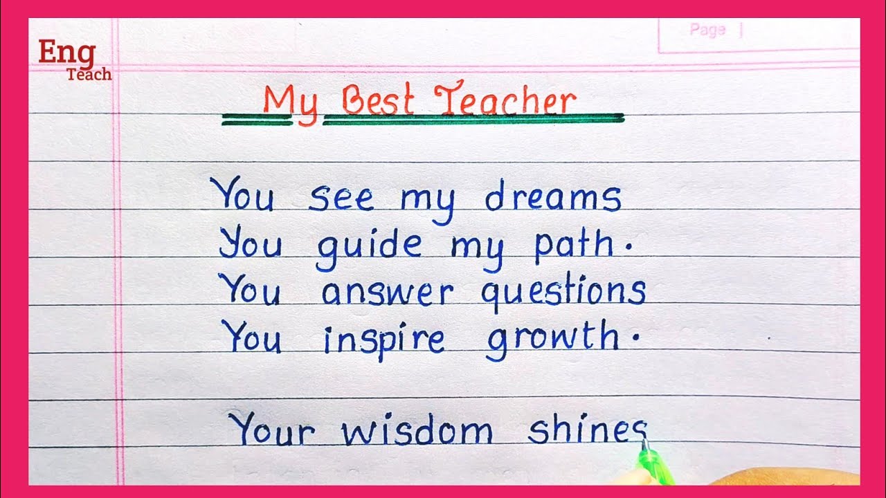 Best Teacher Poems 36 Back To School Poems For Every Student We Are