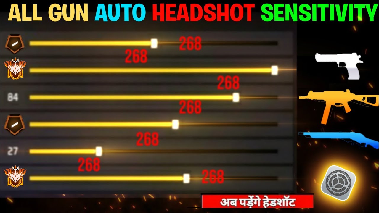 All Weapons 🎯 Auto HEADSHOT ⚙️👽 Sensitivity Settings ⚡+DPI 📱 || Desert Eagle || m1887 - YouTube
