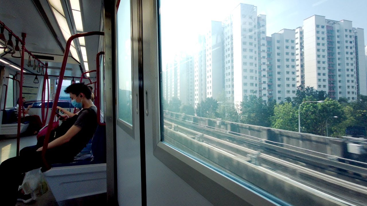 Singapore LRT ride from Punggol to Cove train station - YouTube