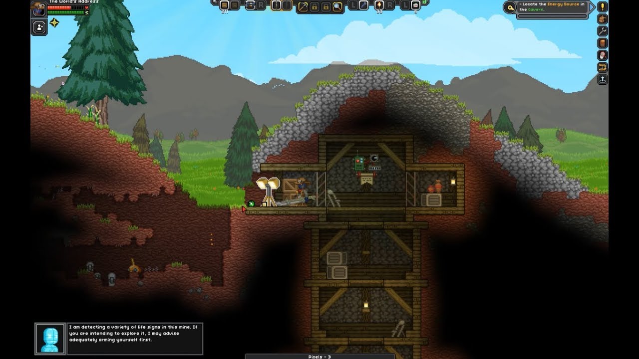 Starbound Ep 2: I Found the Cave of Core Fragments! - YouTube