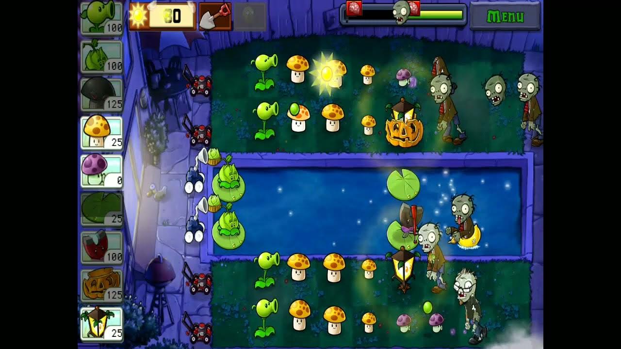 Game Play Fog level 8 Plant vs Zombie - YouTube