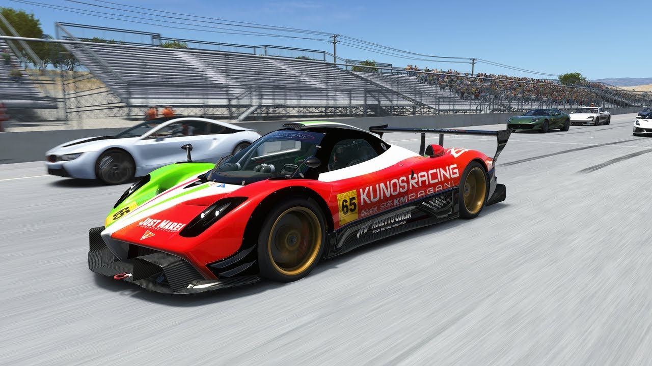 Pagani Zonda R racing supercars at Laguna Seca - YouTube