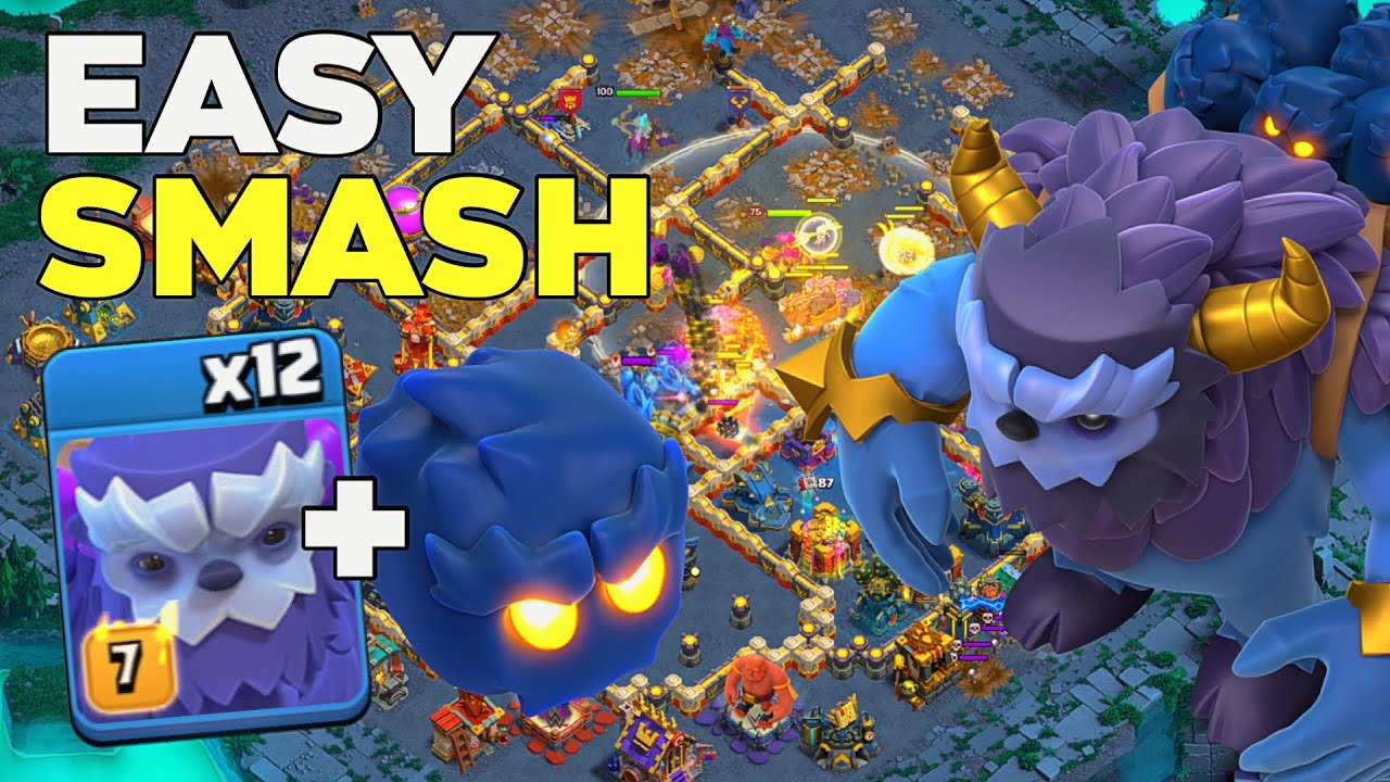 Easy 3 Star! TH17 Yeti Smash Before the NERF Legend League Attacks ...