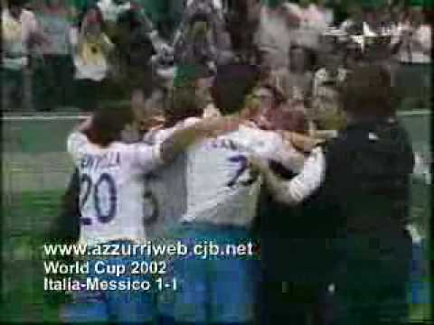 Italia vs. Mexico 2002 World Cup 1-1 - YouTube