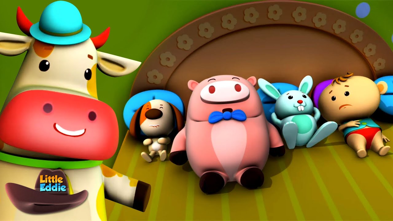Five in the Bed, Counting Nursery Rhymes for Toddlers - Fun Kid TV