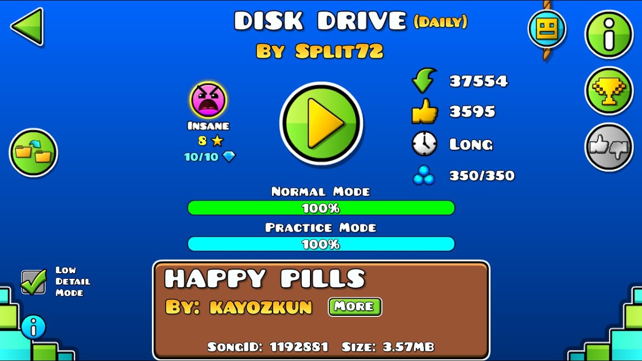 Geometry Dash | Daily Level #129 | DISK DRIVE 8★ - YouTube