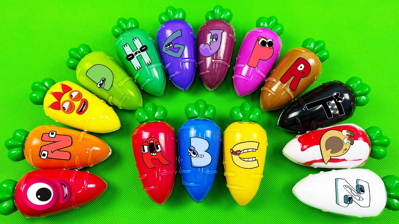 Alphabet Lore - Finding Rainbow SLIME Colorful With Carrot Mixing ...