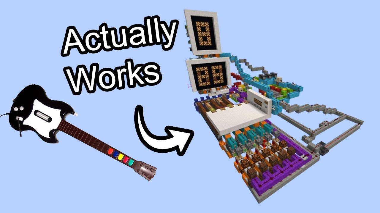 I MADE A FULLY WORKING ROCK BAND GAME IN MINECRAFT! - YouTube